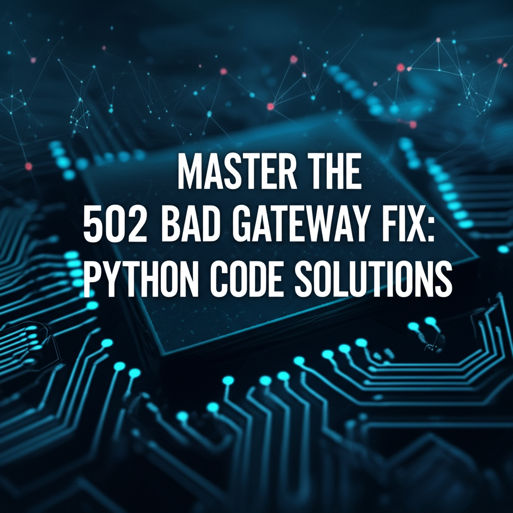 Master the 502 Bad Gateway Fix: Python Code Solutions