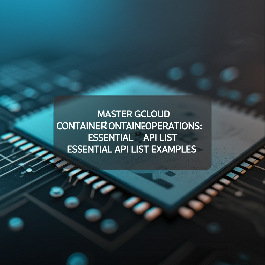 Master GCloud Container Operations: Essential API List Examples