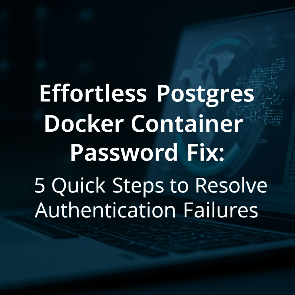 Effortless Postgres Docker Container Password Fix: 5 Quick Steps to Resolve Authentication Failures