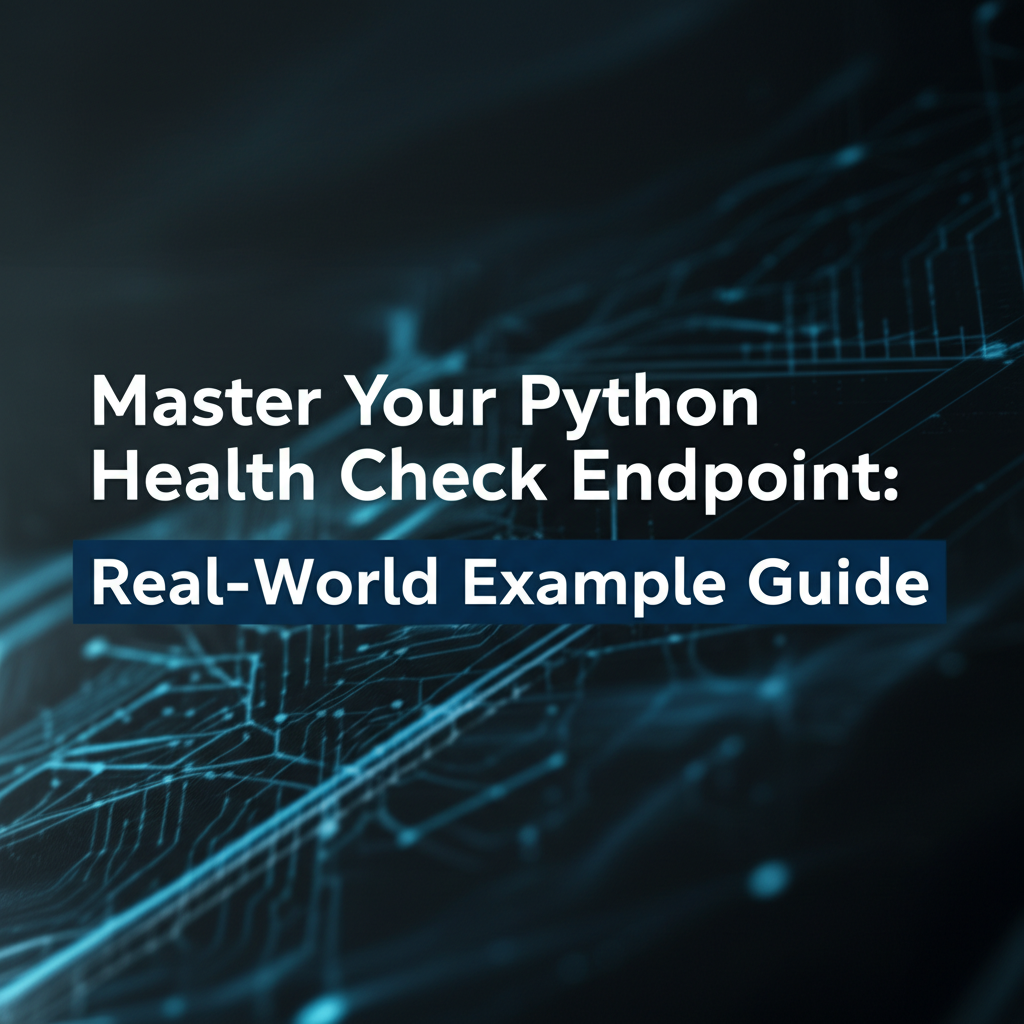 Master Your Python Health Check Endpoint: Real-World Example Guide