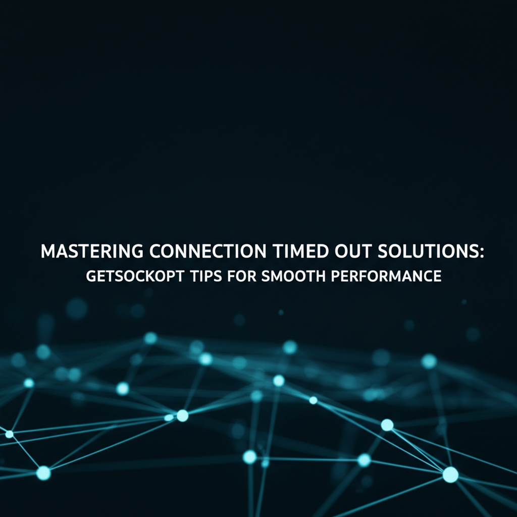 Mastering Connection Timed Out Solutions: Getsockopt Tips for Smooth ...