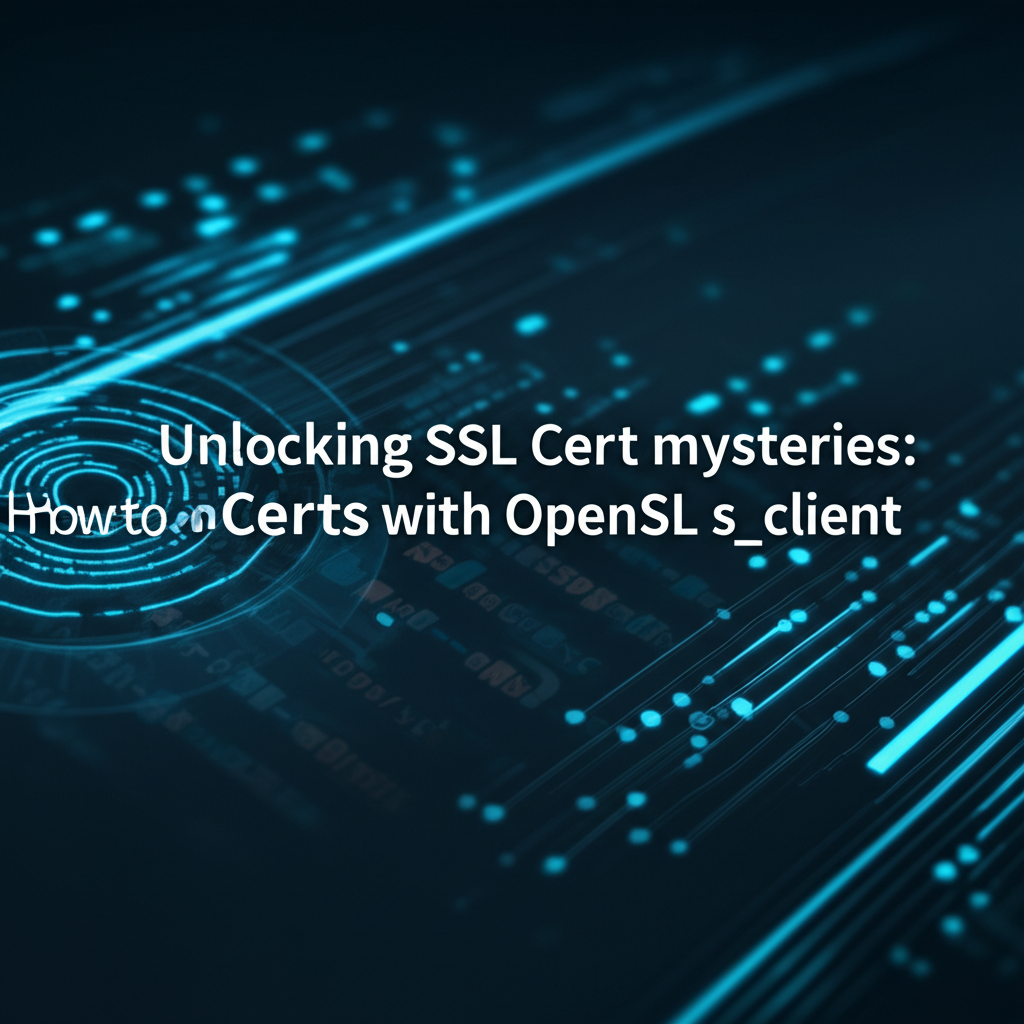 Unlocking SSL Cert mysteries: How to View Certs with OpenSSL s_client