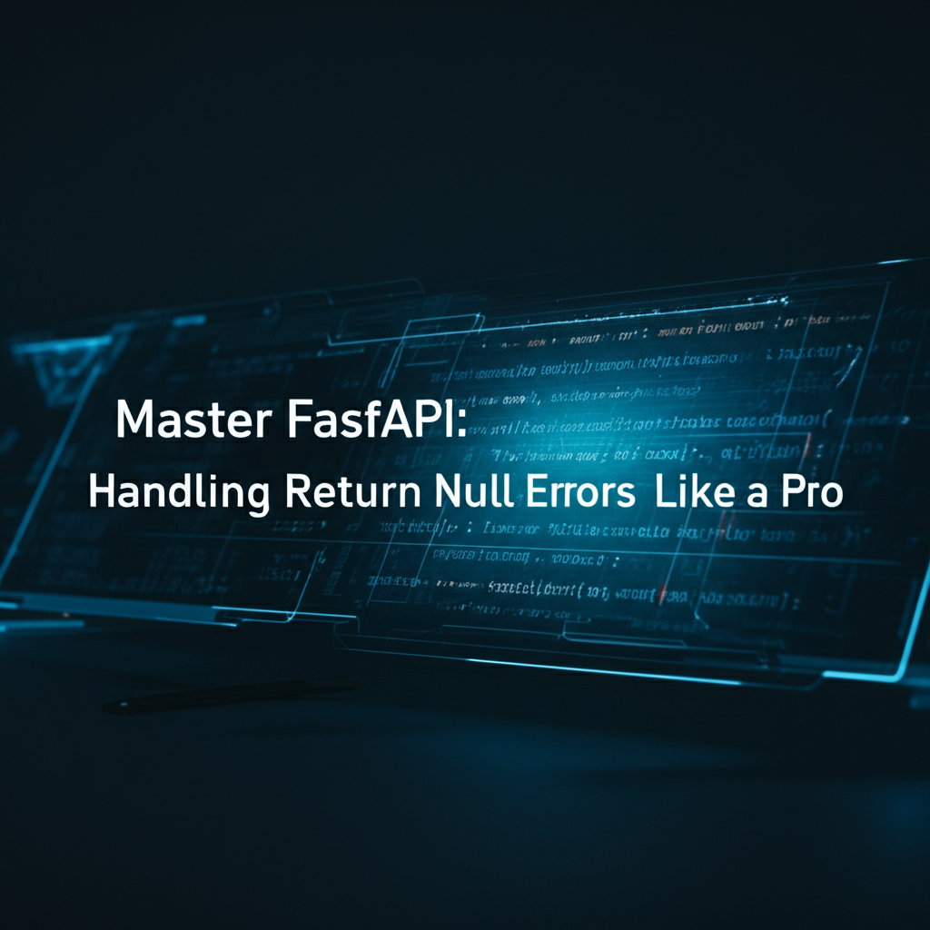 Master FastAPI: Handling Return Null Errors Like a Pro