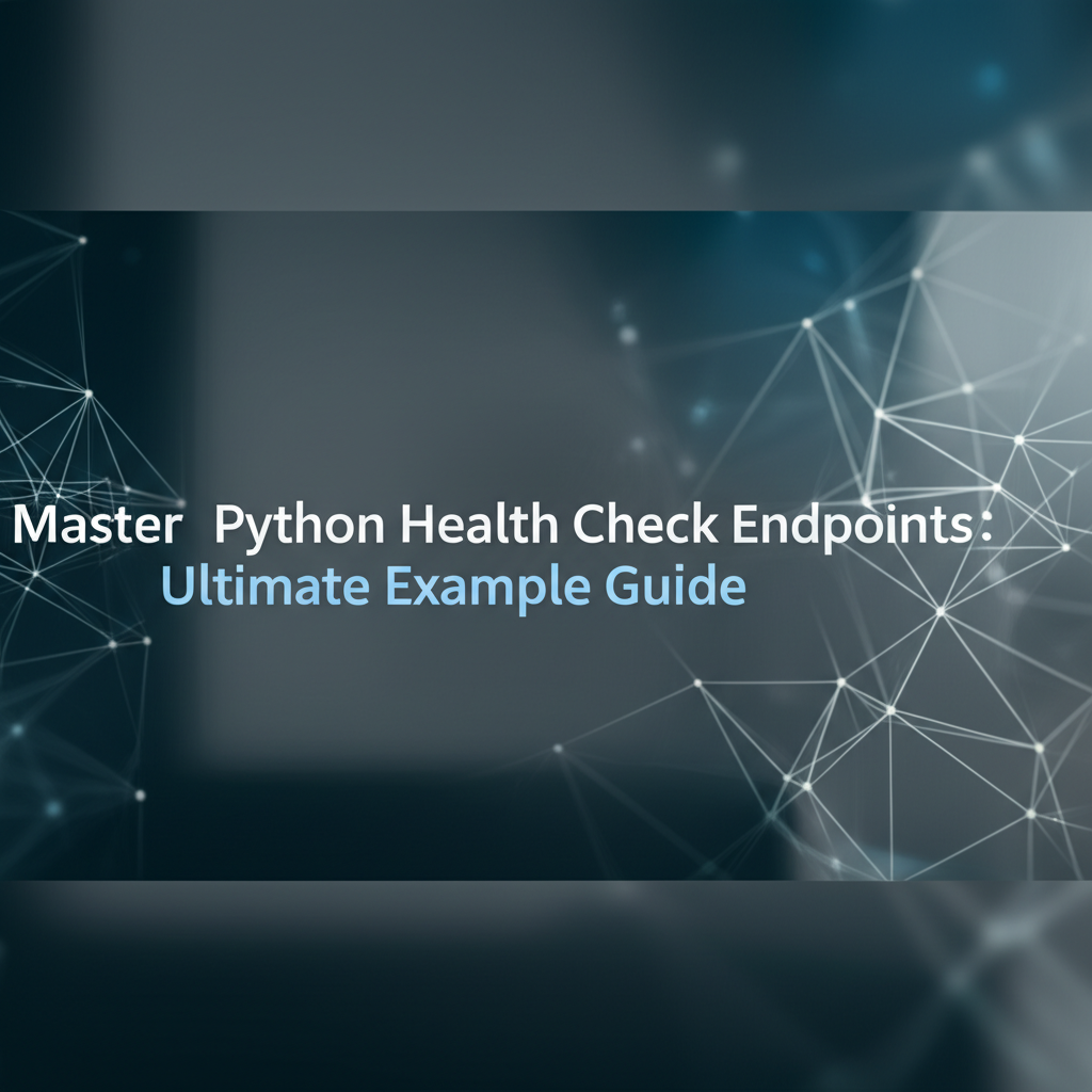 Master Python Health Check Endpoints: Ultimate Example Guide