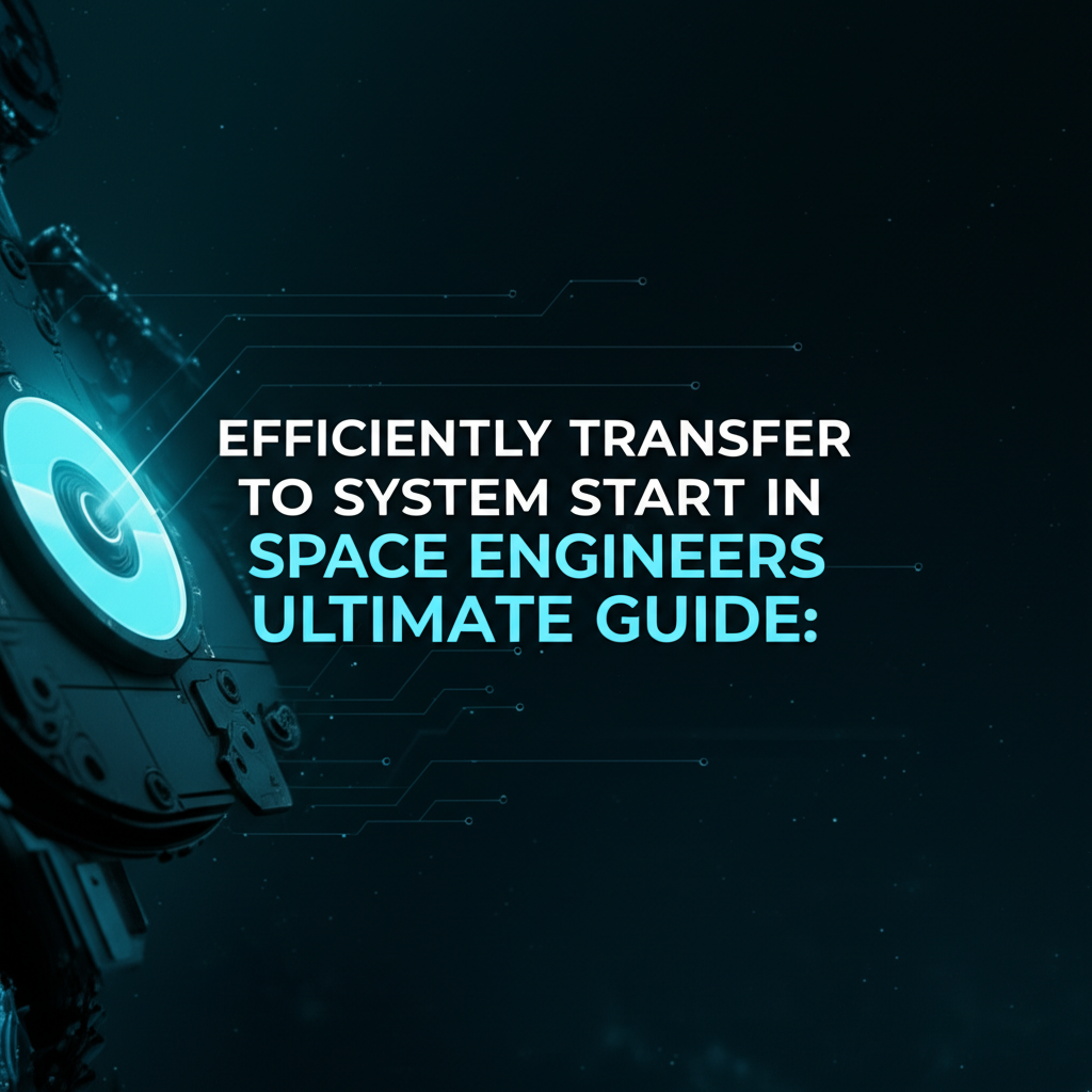 Efficiently Transfer Monolith to System Start in Space Engineers ...