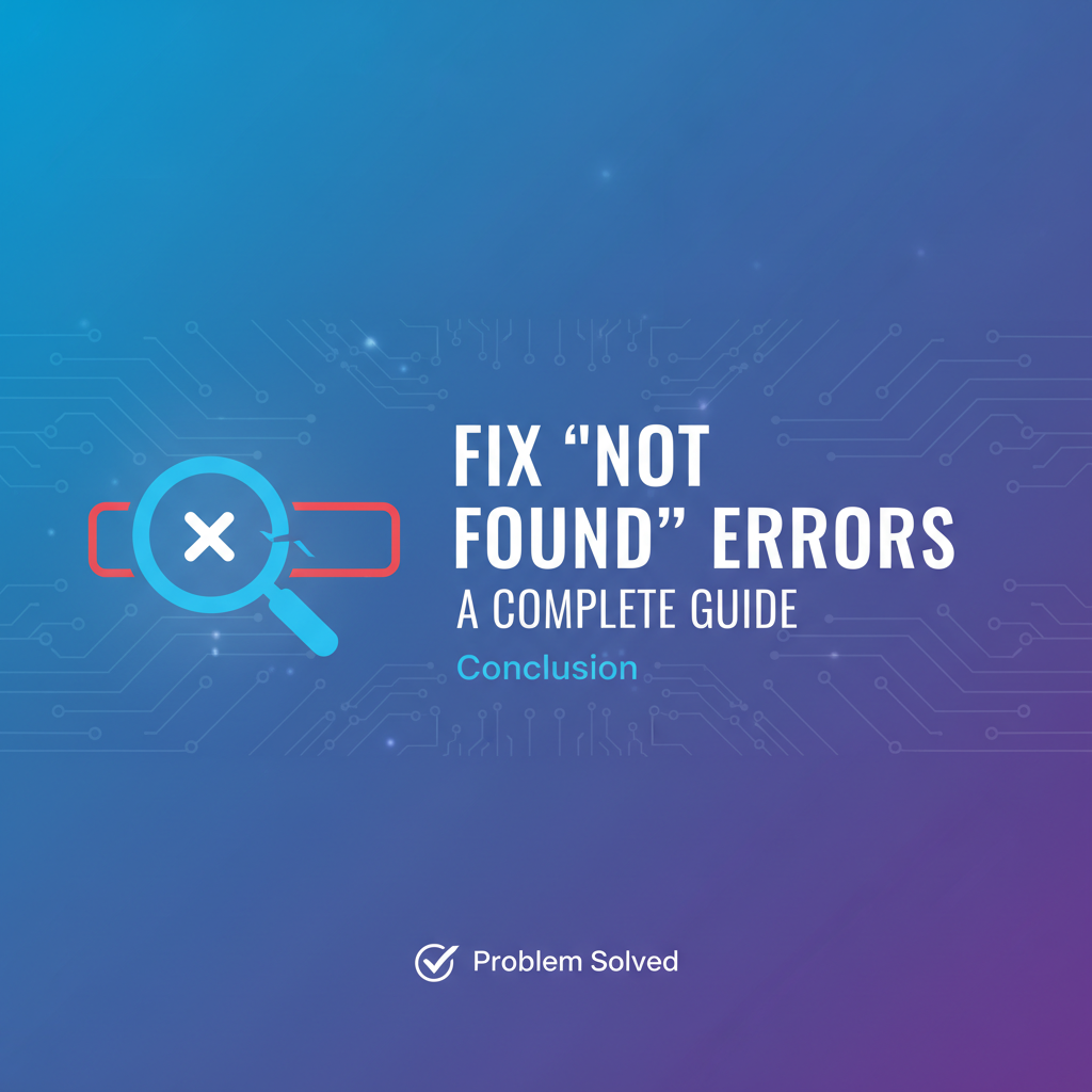 Fix 'Not Found' Errors: A Complete Guide