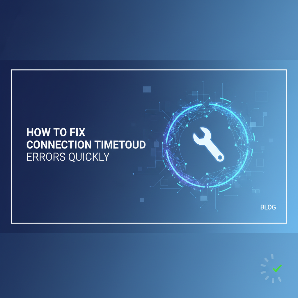 How to Fix Connection Timeout Errors Quickly