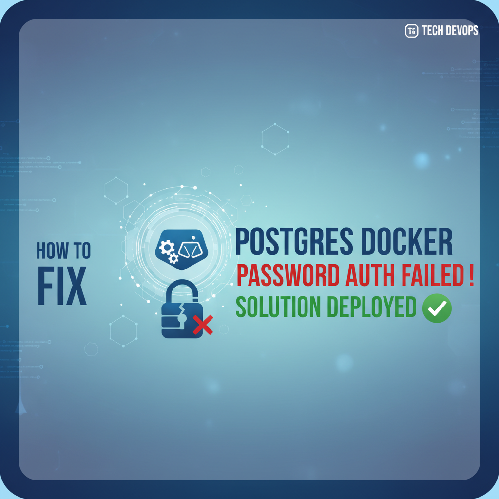 How to Fix Postgres Docker Container Password Auth Failed