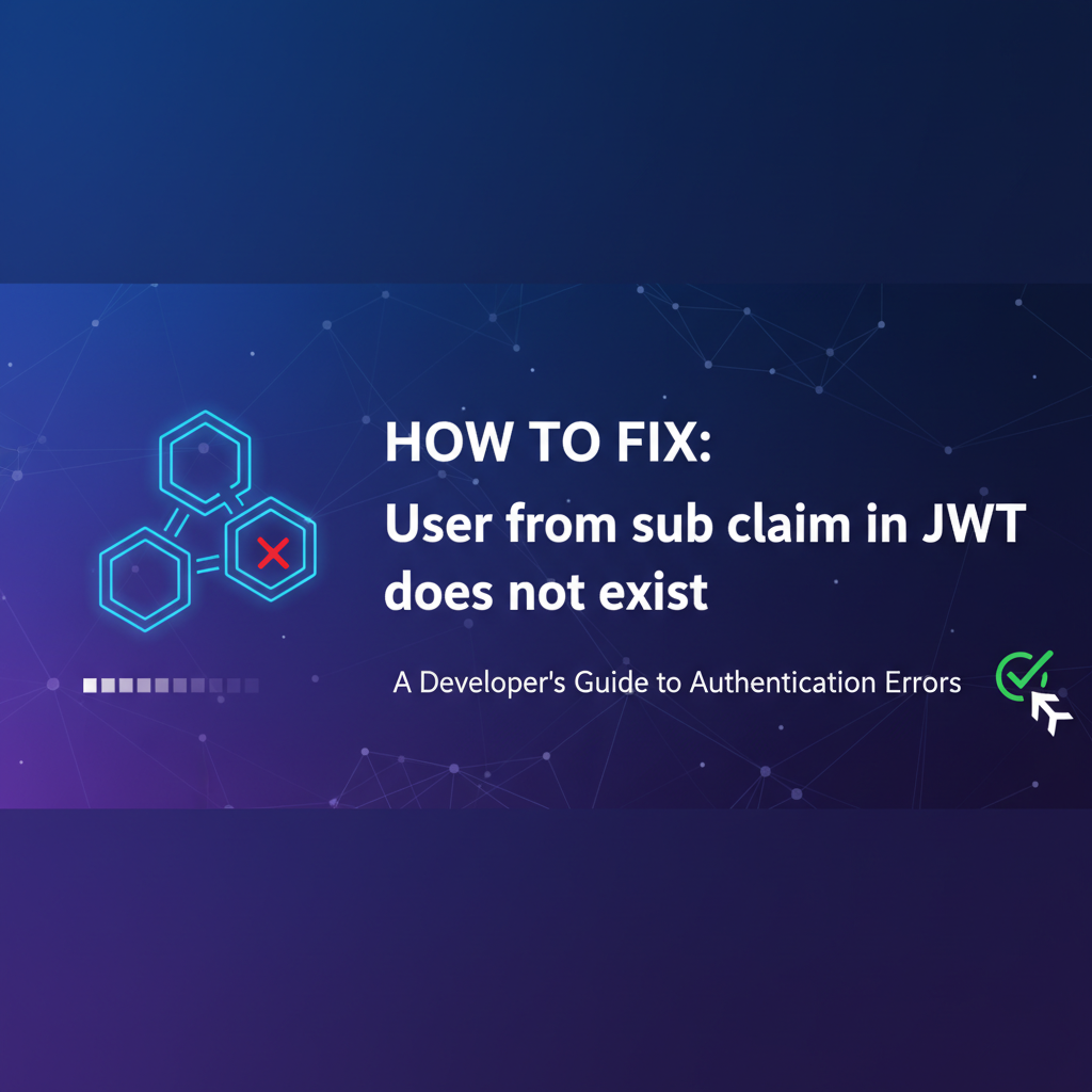 How to Fix: User from sub claim in JWT does not exist