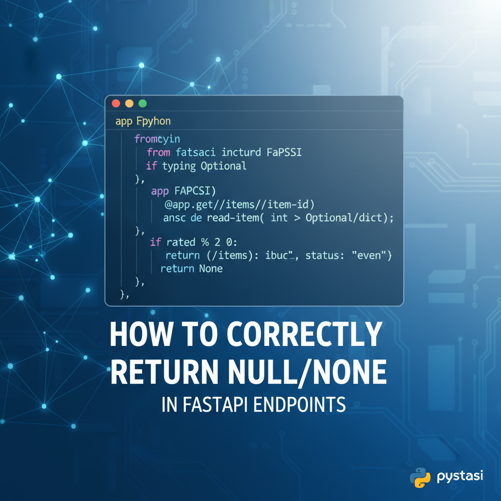 How to Correctly Return Null/None in FastAPI Endpoints