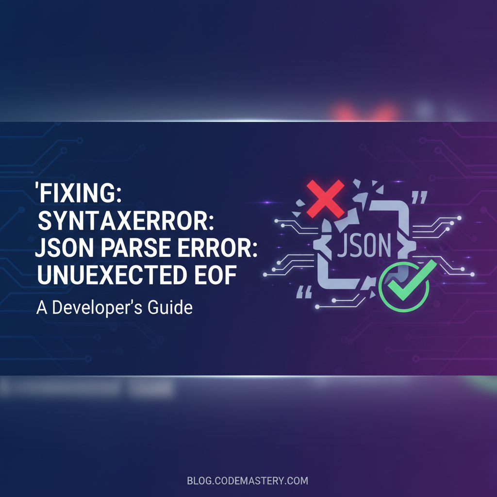 Fixing 'error: syntaxerror: json parse error: unexpected eof'