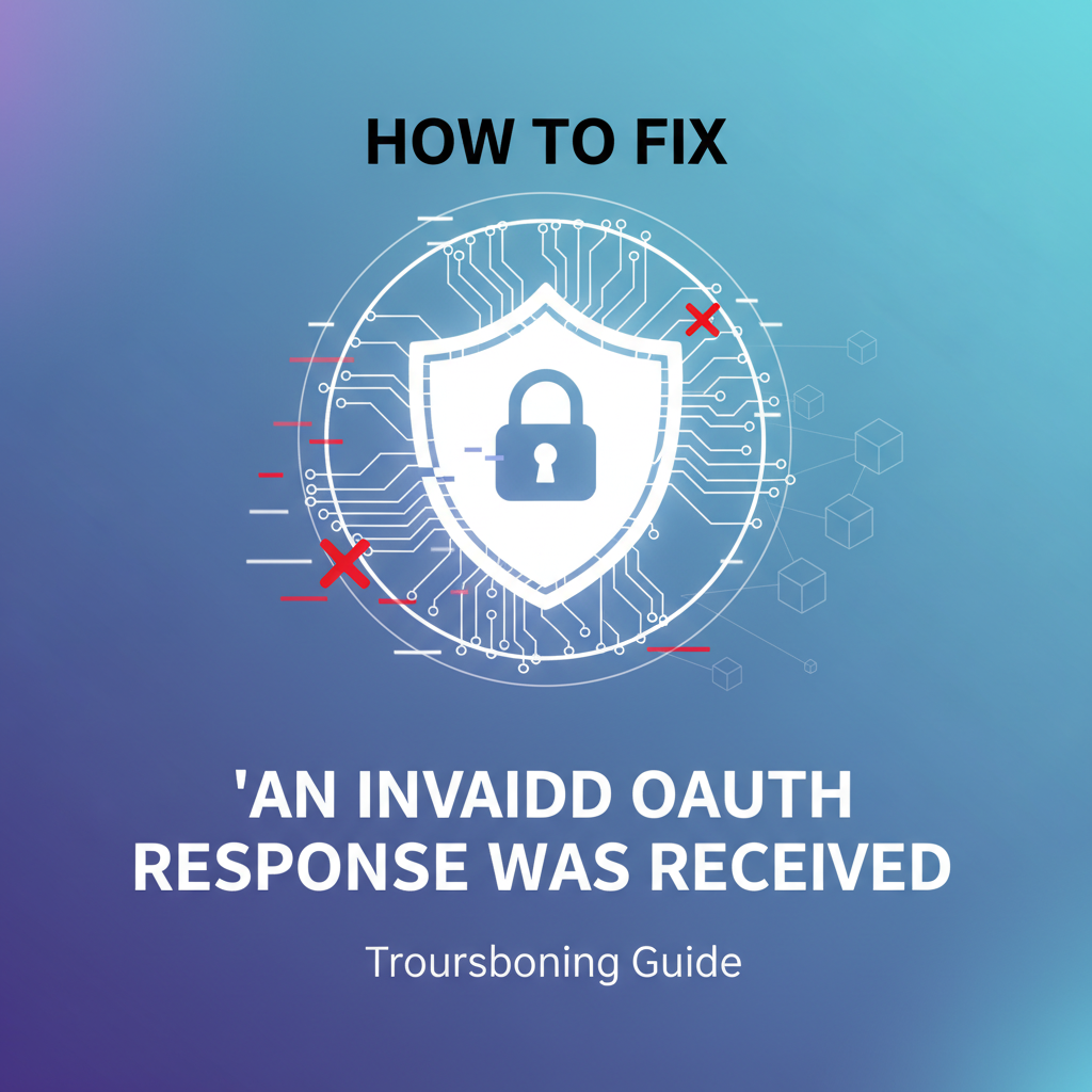 How to Fix 'An Invalid OAuth Response Was Received'