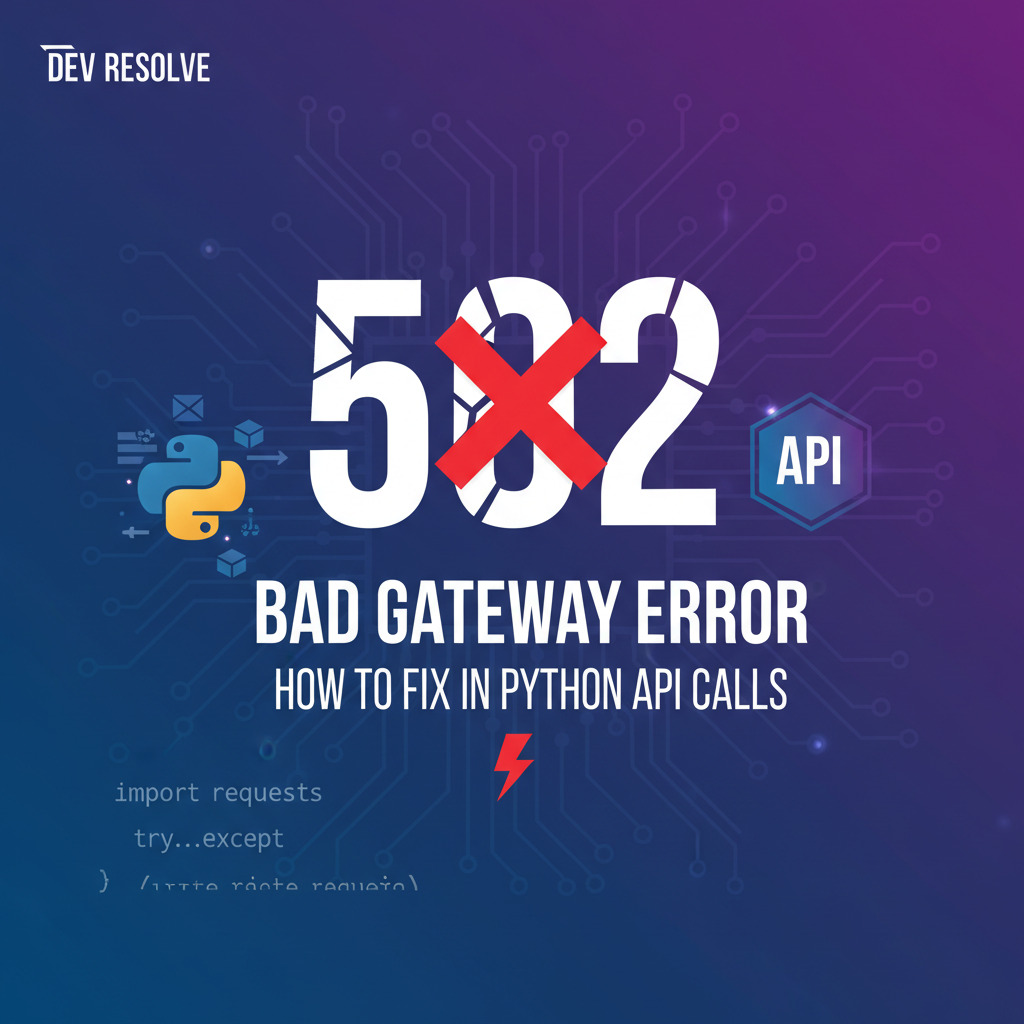 How to Fix 502 Bad Gateway Error in Python API Calls