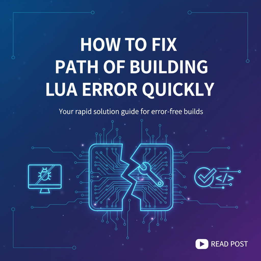 How to Fix Path of Building Lua Error Quickly