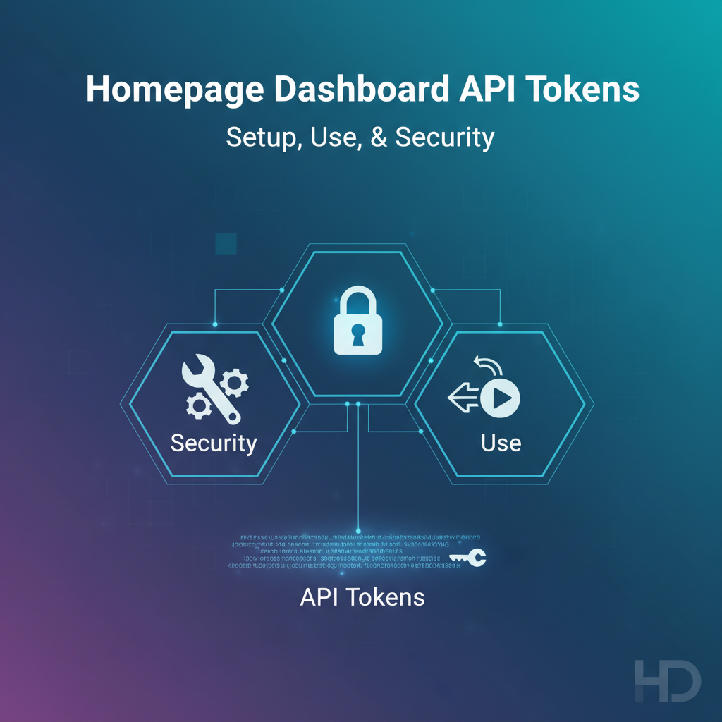 Homepage Dashboard API Tokens: Setup, Use, & Security