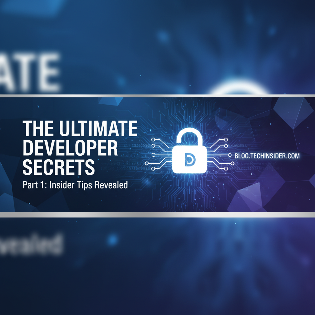 The Ultimate Developer Secrets Part 1: Insider Tips Revealed