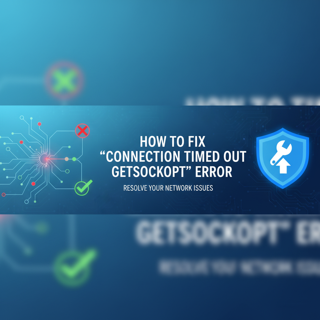 How to Fix 'Connection Timed Out getsockopt' Error