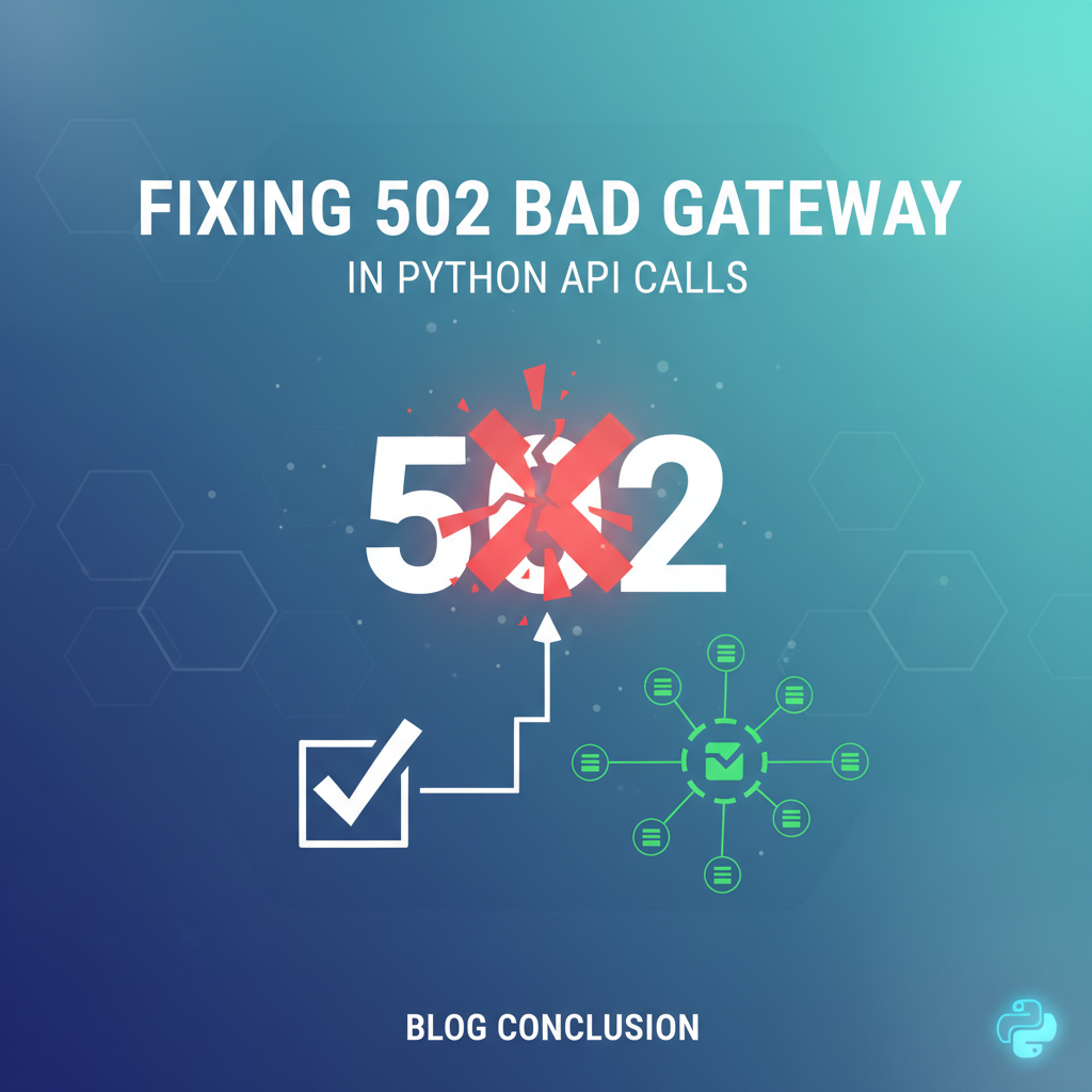Fixing 502 Bad Gateway in Python API Calls