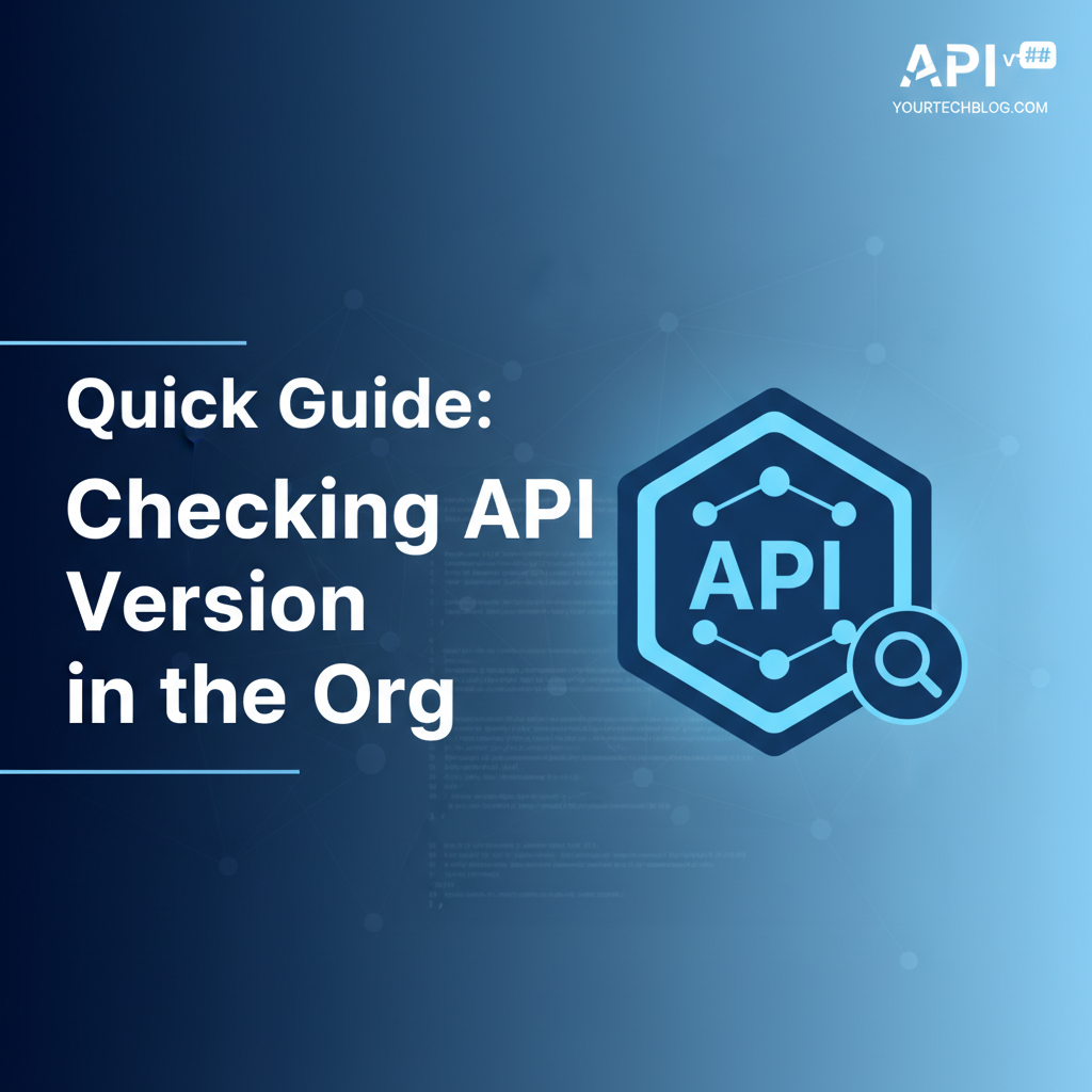 Quick Guide: Checking API Version in the Org