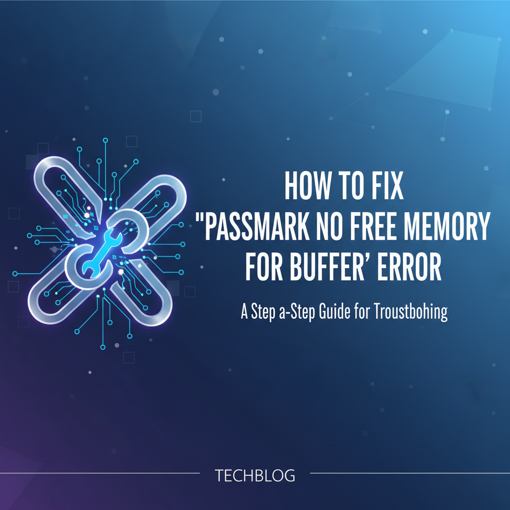 How to Fix "PassMark No Free Memory for Buffer" Error
