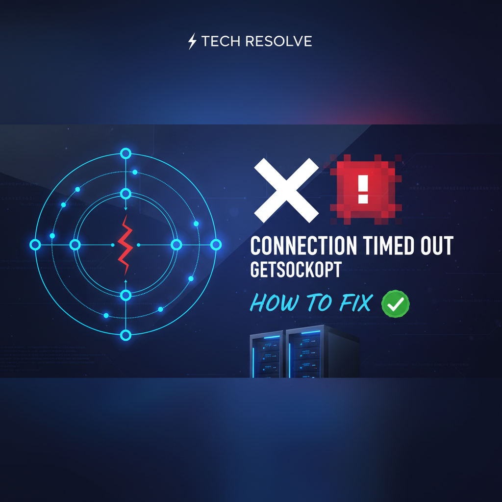 How to Fix "Connection Timed Out: Getsockopt" Error
