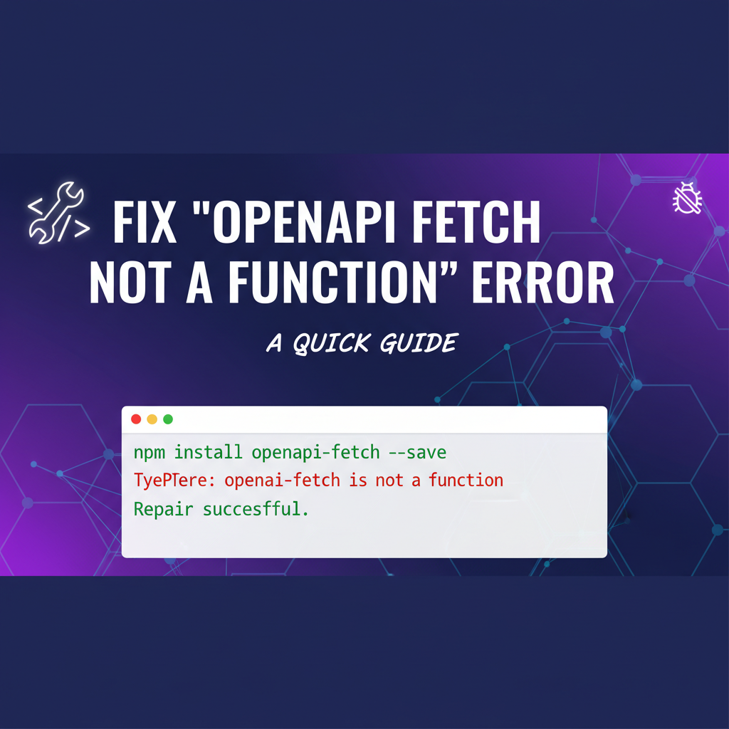 Fix "OpenAPI Fetch Not a Function" Error: A Quick Guide