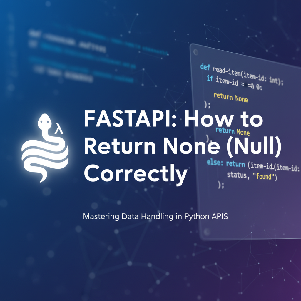 FastAPI: How to Return None (Null) Correctly