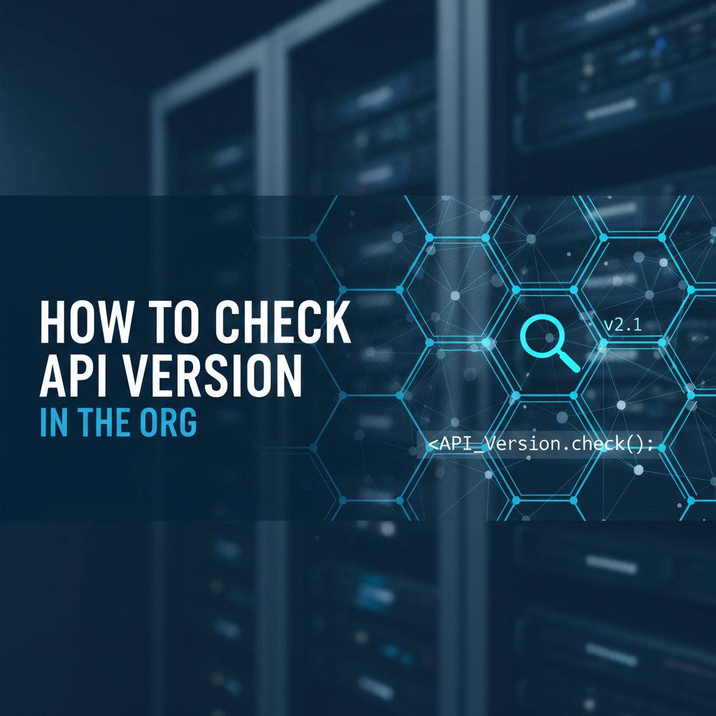 How to Check API Version in the Org