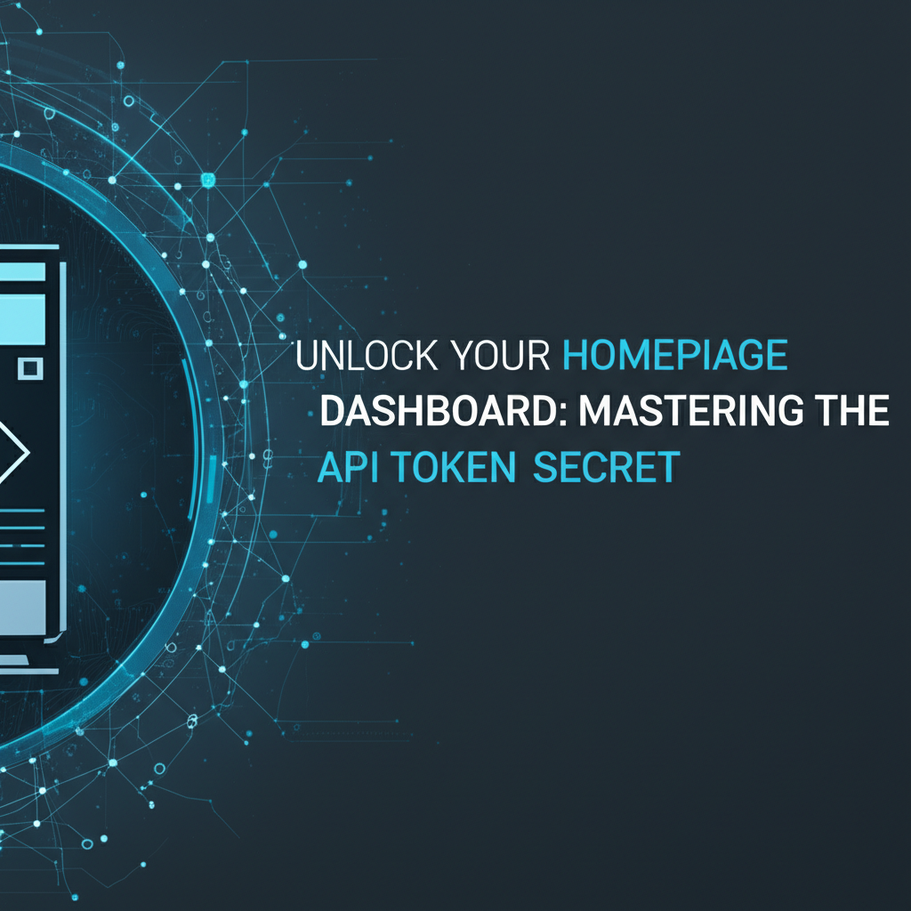 Unlock Your Homepage Dashboard: Mastering the API Token Secret