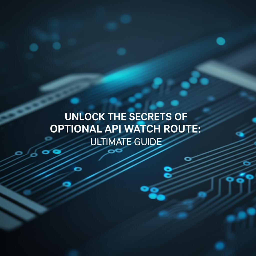 Unlock the Secrets of Optional API Watch Route: Ultimate Guide