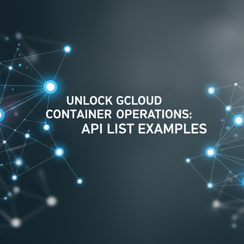 Unlock GCloud Container Operations: API List Examples Unveiled