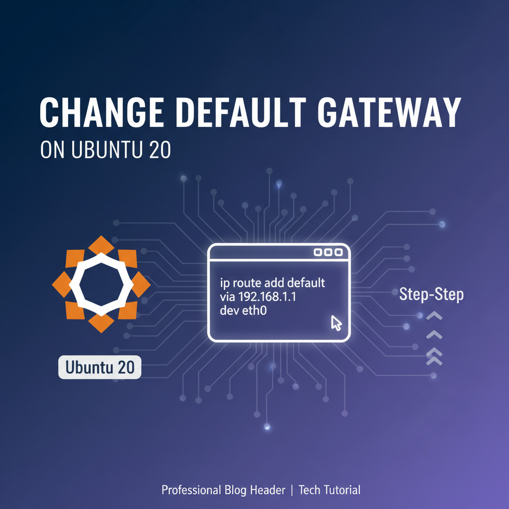 How to Change Default Gateway on Ubuntu 20: Step-by-Step