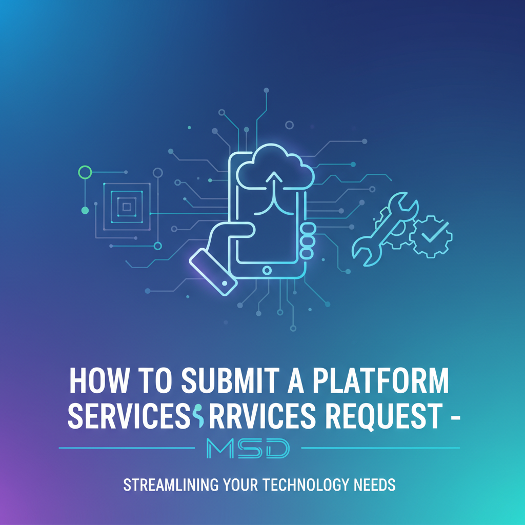 How to Submit a Platform Services Request - MSD