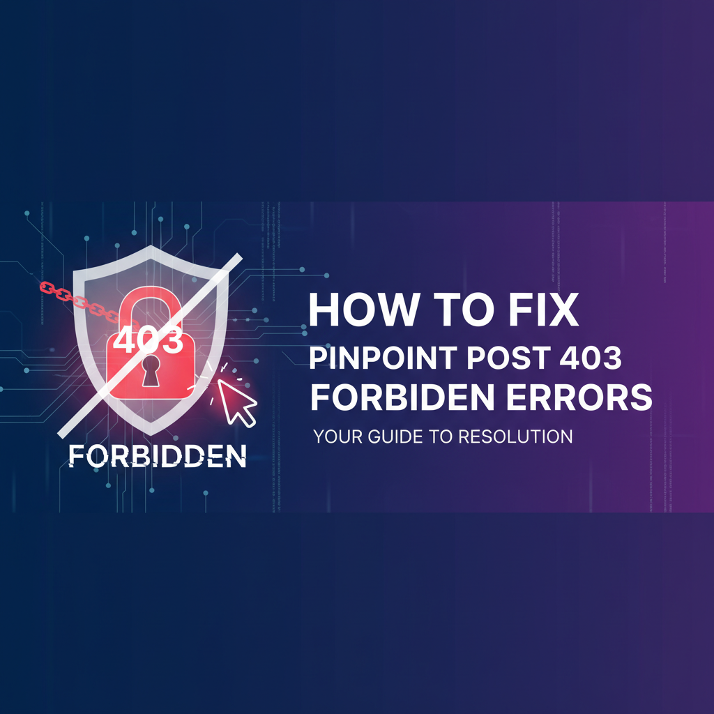 How to Fix Pinpoint Post 403 Forbidden Errors