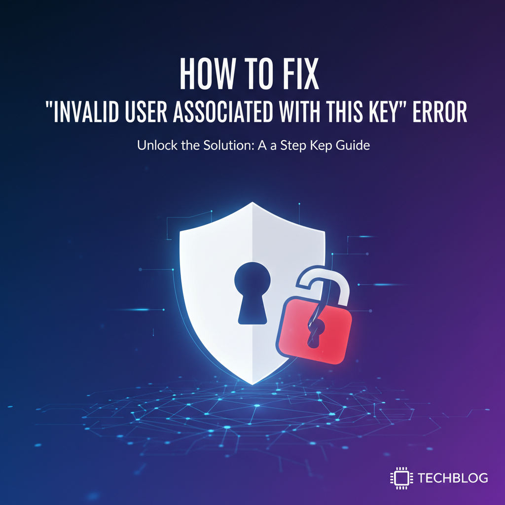 How to Fix 'Invalid User Associated with This Key' Error
