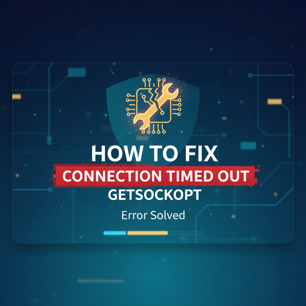 How to Fix 'connection timed out: getsockopt' Error