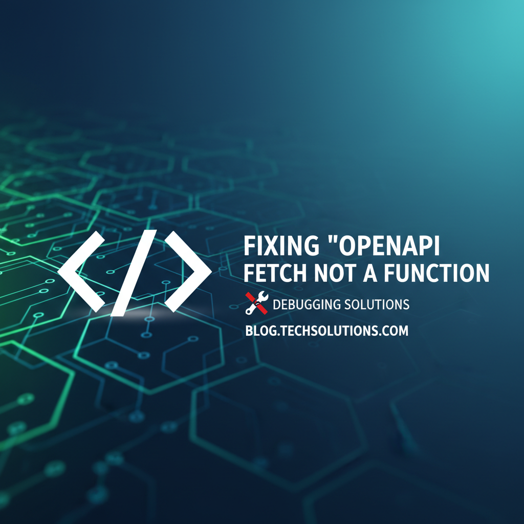 Fixing 'openapi fetch not a function': Debugging Solutions