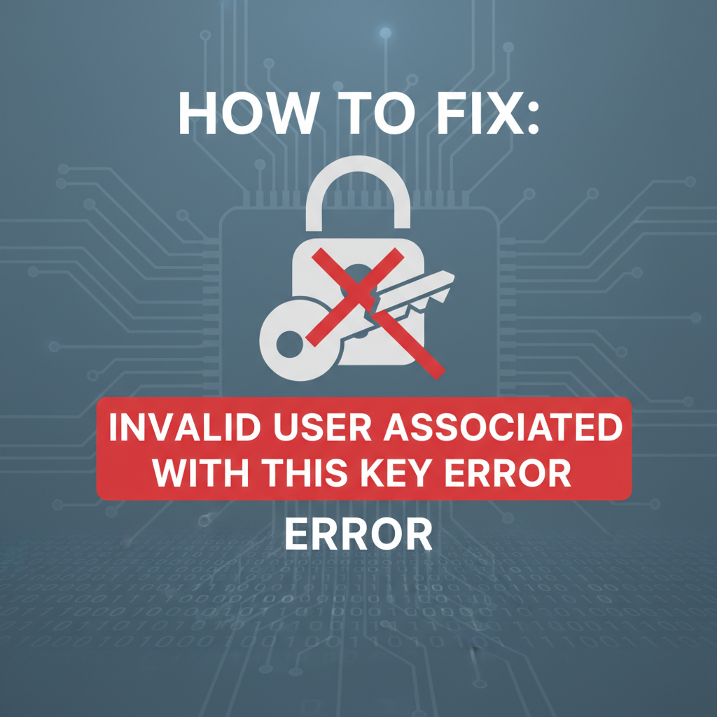 How to Fix: Invalid User Associated With This Key Error