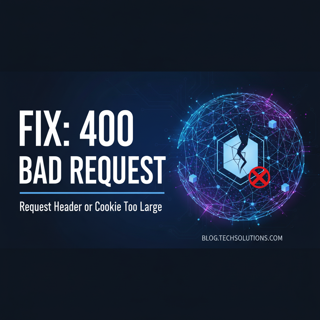 Fix: 400 Bad Request Request Header or Cookie Too Large