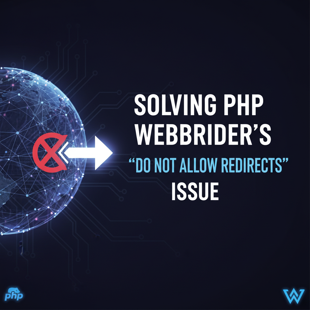 Solving PHP WebDriver's "Do Not Allow Redirects" Issue