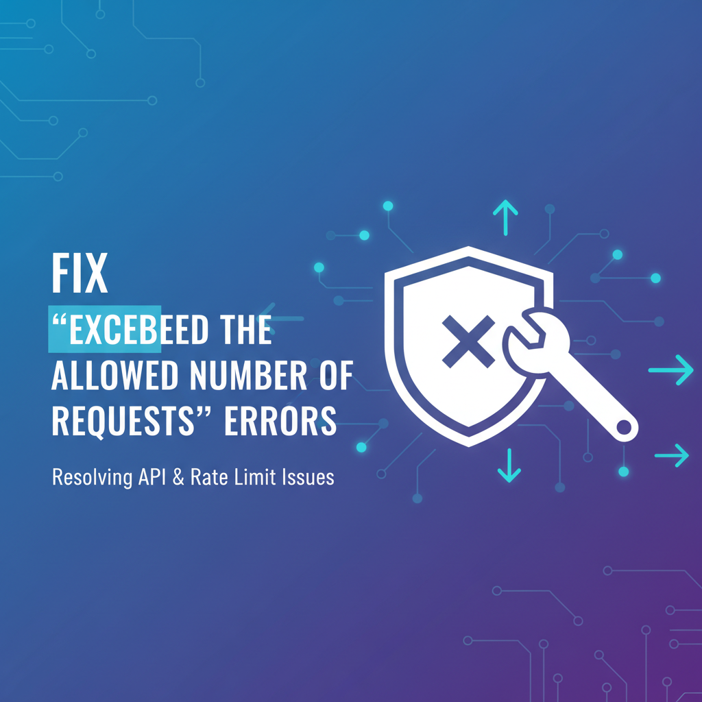 Fix 'Exceeded the Allowed Number of Requests' Errors