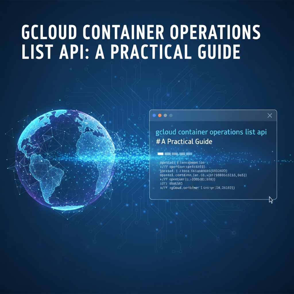 gcloud container operations list api: A Practical Guide