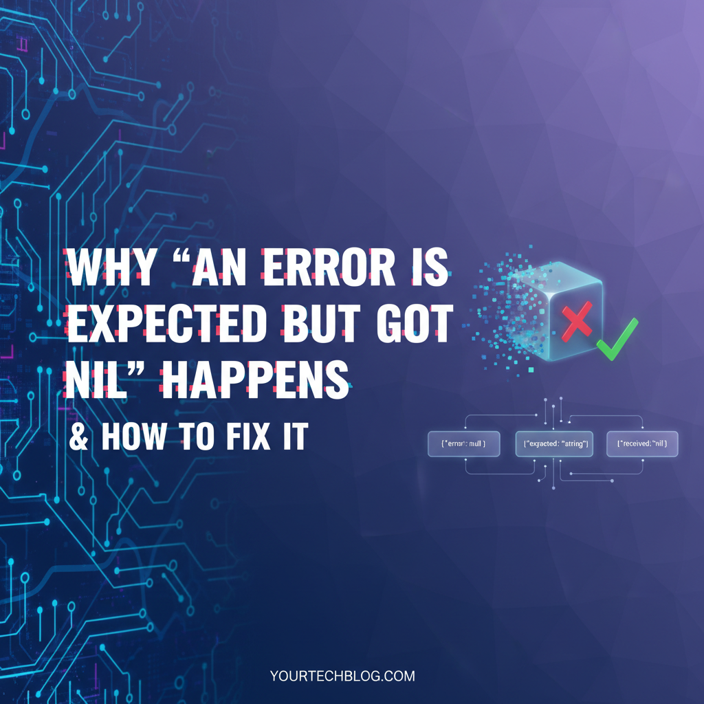 Why 'an error is expected but got nil' Happens & How to Fix It