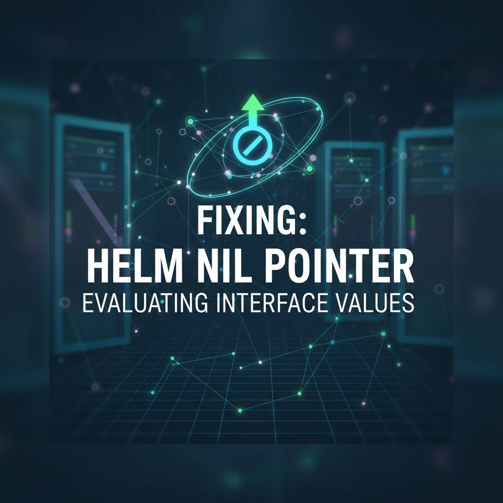 Fixing: helm nil pointer evaluating interface values