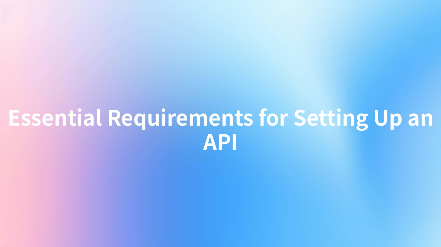 Essential Requirements for Setting Up an API