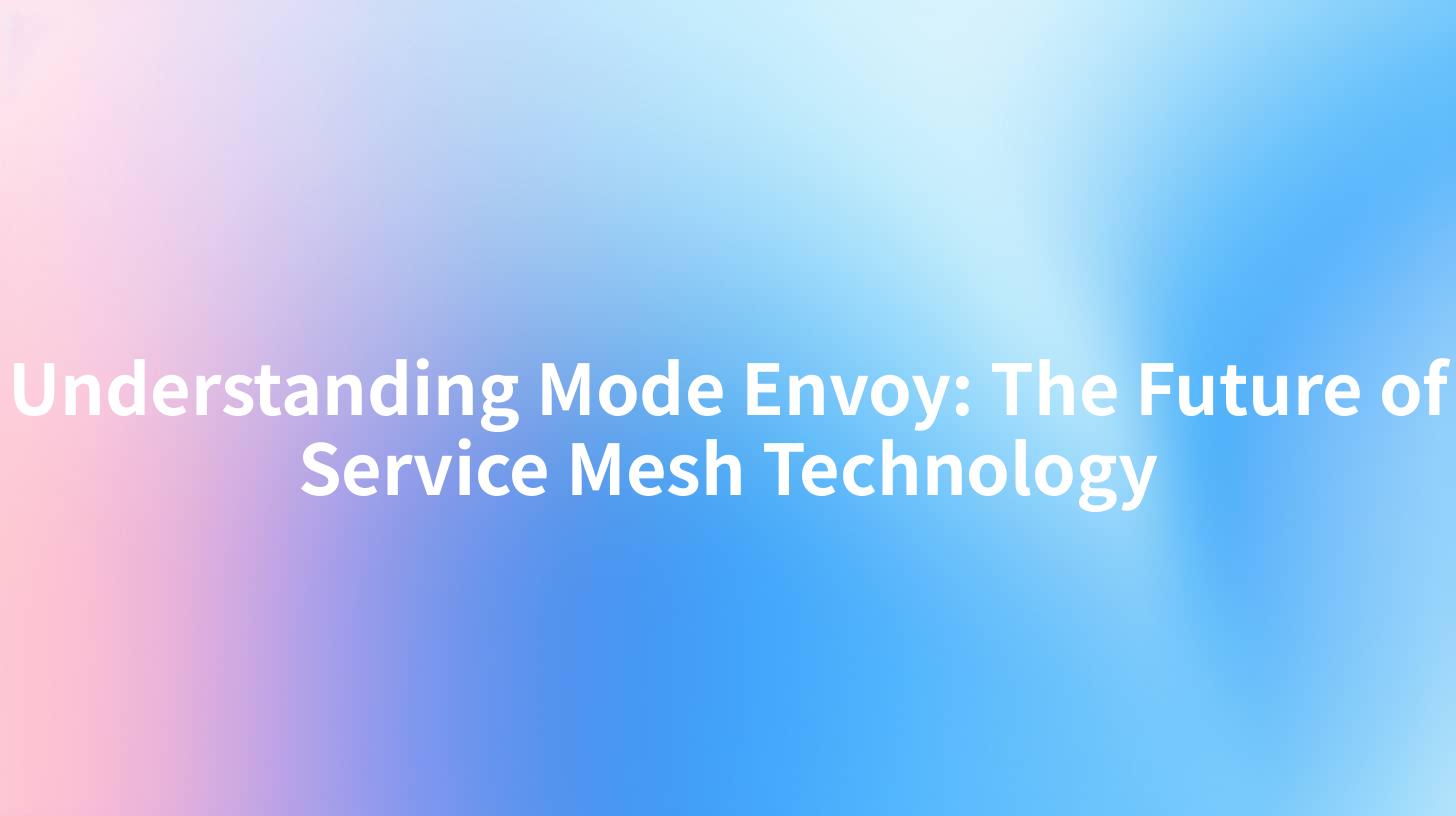 Understanding Mode Envoy: The Future of Service Mesh Technology Understanding Mode Envoy: The Future of Service Mesh Technology