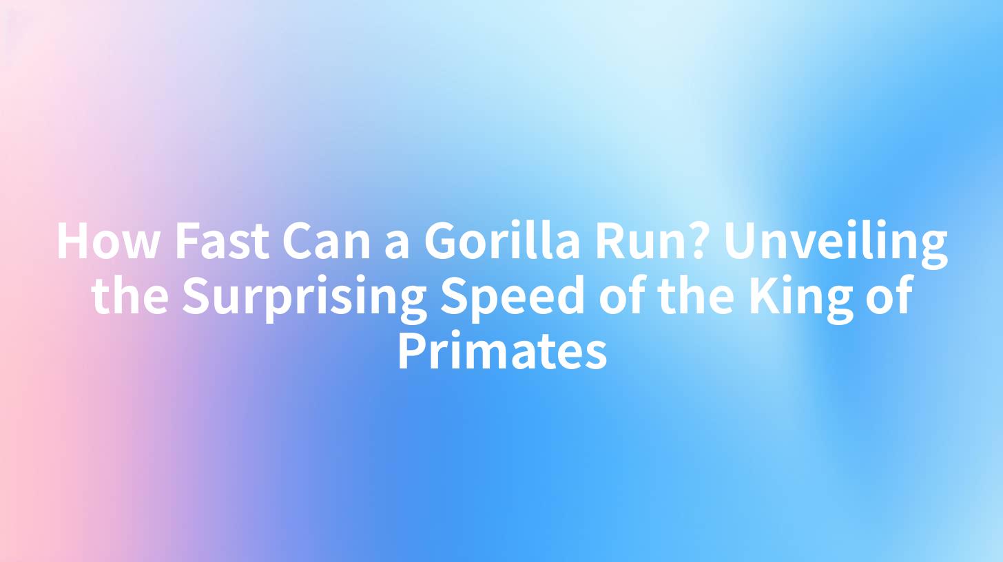 How Fast Can a Gorilla Run? Unveiling the Surprising Speed of the King ...