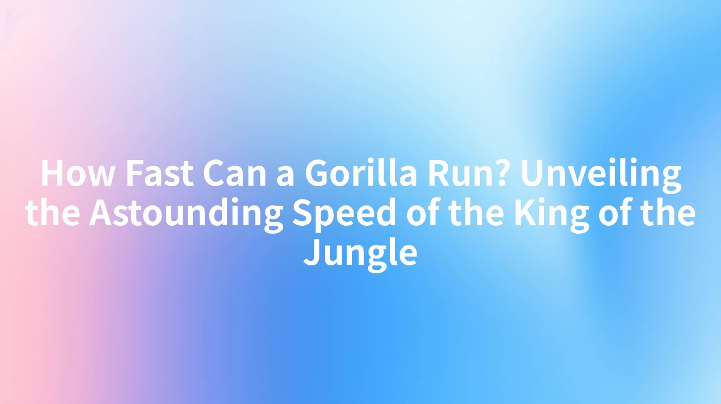 How Fast Can a Gorilla Run? Unveiling the Astounding Speed of the King ...