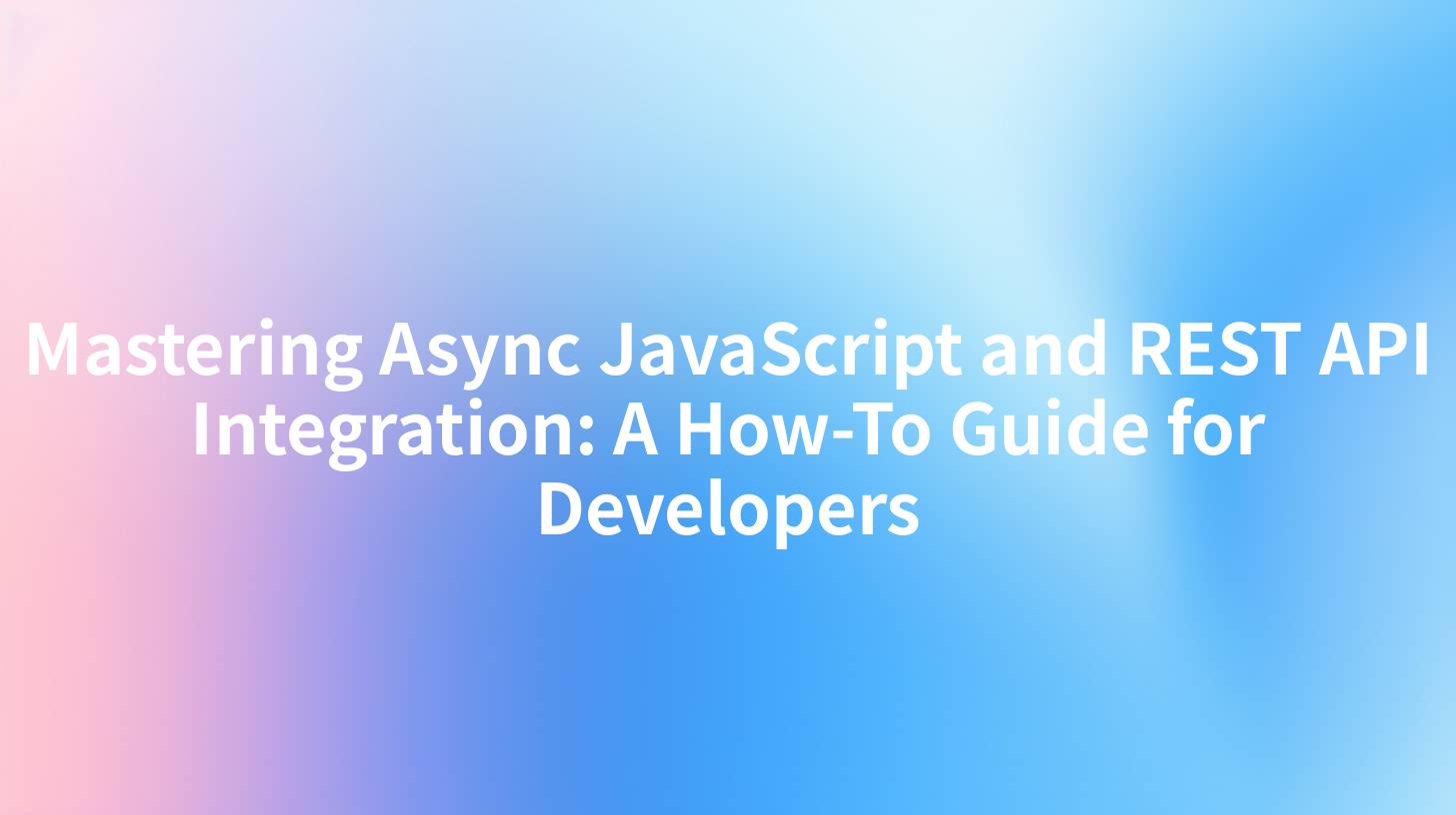 Mastering Async JavaScript and REST API Integration: A How-To Guide for ... Mastering Async JavaScript and REST API Integration: A How-To Guide for ...