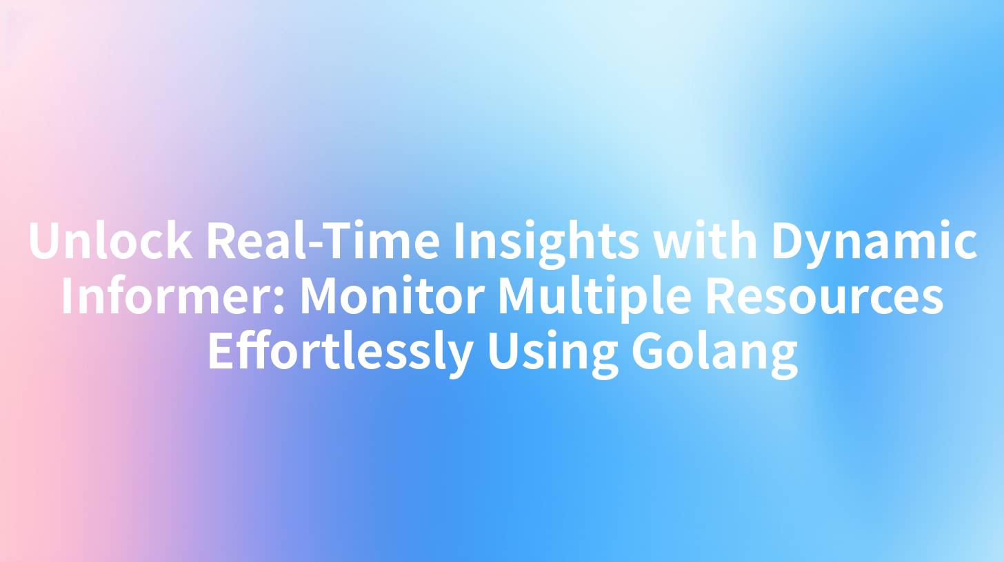 Unlock Real-Time Insights with Dynamic Informer: Monitor Multiple Resources Effortlessly Using ...